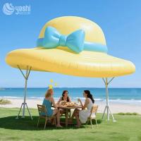 China Custom Outdoor Cartoon Hat Inflatable Decorations 2-8 Meter Size with LED Lighting for Commercial Use for sale