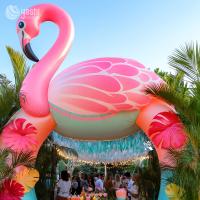 China Custom Inflatable Flamingo Arch Balloon 2-8 Meter Size with LED Lighting for Party Wedding Decorations for sale