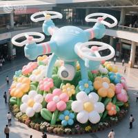 China Colorful Balloon Flower Inflatable Decorations 2-8 Meter Custom Sizes with LED Lighting for Outdoor Commercial Use for sale