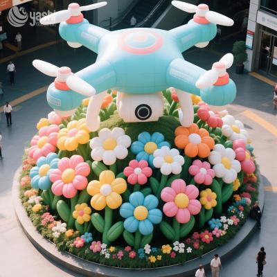 China Colorful Balloon Flower Inflatable Decorations 2-8 Meter Custom Sizes with LED Lighting for Outdoor Commercial Use for sale