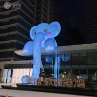 China Giant Inflatable Cartoon Elephant Balloon 2-8 Meter Outdoor Decoration with LED Lighting 110/220V for sale