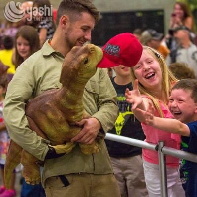 China Lifelike Baby Dinosaur Puppet with Rust-Proof Steel Frame - Custom Sizes Available for Theme Parks and Educational Displays for sale