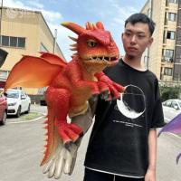 China Customizable Interactive Dinosaur Hand Puppet Toy with CE Certification for Theme Parks and Family Entertainment for sale