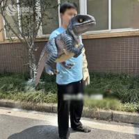 China Customizable Silicone Dinosaur Hand Puppet with Steel Frame for Theme Parks and Educational Exhibitions for sale