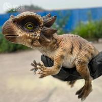 China Customizable Interactive Baby Dinosaur Hand Puppet with Steel Frame for Theme Parks & Educational Events for sale
