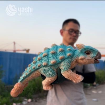 China Realistic Silicone Baby Dinosaur Hand Puppet with Steel Frame - Custom Sizes & CE Certified for Theme Parks & Education for sale