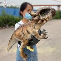 China Realistic Silicone Baby Dinosaur Hand Puppet with Steel Frame - Custom Sizes & CE Certified for Theme Parks & Education for sale