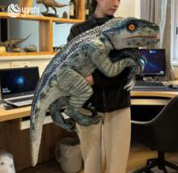 China Silicone Baby Velociraptor Hand Puppet Interactive 100*25*40CM for sale