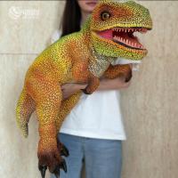 China Customizable Multi-Layer Silicone Dinosaur Hand Puppet with Rust-Proof Steel Frame for Theme Parks & Education for sale
