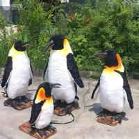 China Movable Animation Penguin Sculpture 2-10 Meter Custom Size with 220V Electric Drive for Theme Parks & Exhibitions for sale