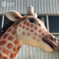 China 2.5m Life Size Giraffe Sculpture with Dynamic Movements and 220V Power for Park Decoration for sale