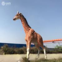 China 2.5m Life Size Giraffe Sculpture with Dynamic Movements and 220V Power for Park Decoration for sale