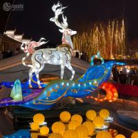 China Outdoor LED Christmas Reindeer Lantern 110/220V For Exhibition Halls for sale