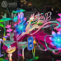 China Outdoor Christmas Festival Deer Animal Lanterns Handmade with LED Lights for sale