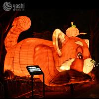 China Custom Winking Red Panda Zigong Lantern, Cute Cartoon Animal LED Light Sculpture, Waterproof Outdoor Zoo & Theme Park Festival Light Installation for sale