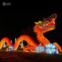 China LED Lighting Chinese Festival Lantern With Rust Proof Steel Internal Frame for sale