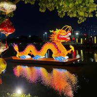 China LED Lighting Chinese Festival Lantern With Rust Proof Steel Internal Frame for sale