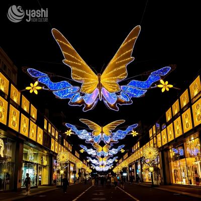 China LED Butterfly Sculpture Holiday Lights Decoration Handcrafted for Street for sale