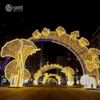 China Custom Ginkgo Leaf Archway LED Lighting 3-8 Meters Wide for Outdoor Festive Decor and Commercial Spaces for sale