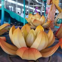 China Customizable 100CM Outdoor Artificial Lotus LED Lantern with 2700K-6000K Color Temperature for Festival Displays for sale