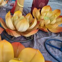 China Customizable 100CM Outdoor Artificial Lotus LED Lantern with 2700K-6000K Color Temperature for Festival Displays for sale