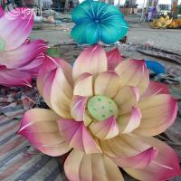 China New Year Party Chinese Lotus Lanterns Handcrafted Detachable 100CM for sale
