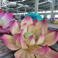 China New Year Party Chinese Lotus Lanterns Handcrafted Detachable 100CM for sale