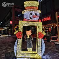 China Custom Outdoor 3D Christmas Snowman Photo Frame for Square and Scenic Area Interactive Photo Booth for sale