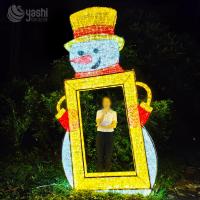 China Custom Outdoor 3D Christmas Snowman Photo Frame for Square and Scenic Area Interactive Photo Booth for sale