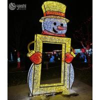 China Custom Outdoor 3D Christmas Snowman Photo Frame for Square and Scenic Area Interactive Photo Booth for sale
