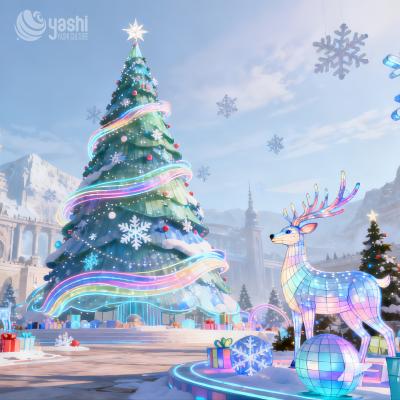 China Customizable Large Outdoor Christmas Tree Decorations for Shopping Mall and Party Decor for sale