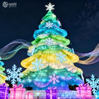 China Christmas Outdoor Decorations - LED Lighted Christmas Tree Snowman Sculpture Lanterns for sale