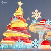 China Large outdoor Christmas tree decorative lanterns are used for Christmas decorations and party decorations for sale