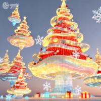 China Large outdoor Christmas tree decorative lanterns are used for Christmas decorations and party decorations for sale