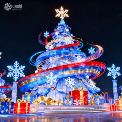 China Large outdoor Christmas tree decorative lanterns are used for Christmas decorations and party decorations for sale