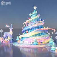 China Artisan Christmas Tree Lanterns for Holiday Light Festivals and Christmas Exhibitions for sale