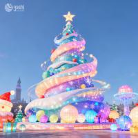 China Christmas Tree-shaped Decorative LED Outdoor Lighting Fixtures for Amusement Park Decoration for sale