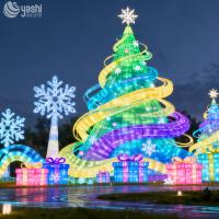 China Christmas Tree-shaped Decorative LED Outdoor Lighting Fixtures for Amusement Park Decoration for sale