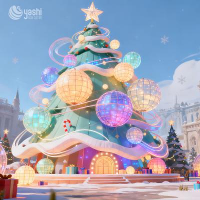 China Custom Walk-through Giant Christmas Tree Light Sculpture, Outdoor Waterproof LED Christmas Tree Lantern for Shopping Mall Festival Light Show for sale