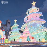China Custom Walk-through Giant Christmas Tree Light Sculpture, Outdoor Waterproof LED Christmas Tree Lantern for Shopping Mall Festival Light Show for sale