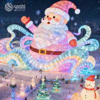 China Giant Wire Frame Santa Claus Light Sculpture, Waterproof LED Santa Light Decoration for Outdoor Christmas Light Festival, Plaza and Shopping Mall for sale