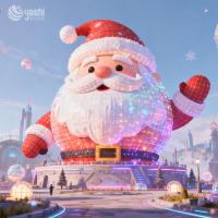 China Giant Wire Frame Santa Claus Light Sculpture, Waterproof LED Santa Light Decoration for Outdoor Christmas Light Festival, Plaza and Shopping Mall for sale