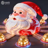China Giant Wire Frame Santa Claus Light Sculpture, Waterproof LED Santa Light Decoration for Outdoor Christmas Light Festival, Plaza and Shopping Mall for sale