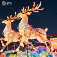 China Artificial Christmas Reindeer, Sleigh Decorative Lanterns, and Christmas Outdoor-themed Lanterns for sale