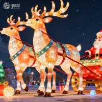 China Artificial Christmas Reindeer, Sleigh Decorative Lanterns, and Christmas Outdoor-themed Lanterns for sale