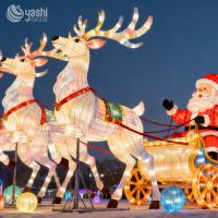 China Realistic Christmas Reindeer Lantern for Outdoor Decoration in Christmas Theme Parks for sale