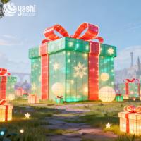 China High-Quality Christmas Light-Up Lantern Decoration Santa Gift Box Holiday Lantern for sale