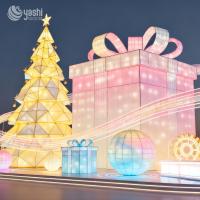China Christmas Outdoor Silk Lanterns Waterproof Gift Box Lanterns for Sale for sale