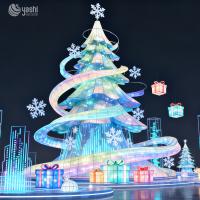 China Colorful Christmas Tree-Shaped Sculptural Lanterns, Designed for Outdoor and Holiday Decorations for sale