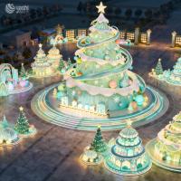 China Colorful Christmas Tree-Shaped Sculptural Lanterns, Designed for Outdoor and Holiday Decorations for sale